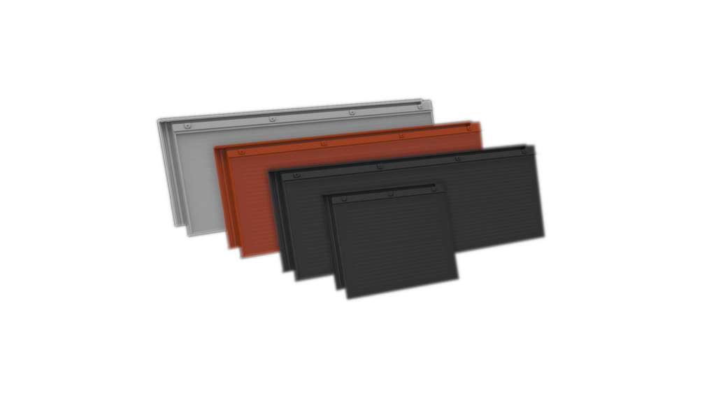 T-Max Tile_O Series JS75DG-12e 1/2 Red Solar Roof Tile - Fatra Solar